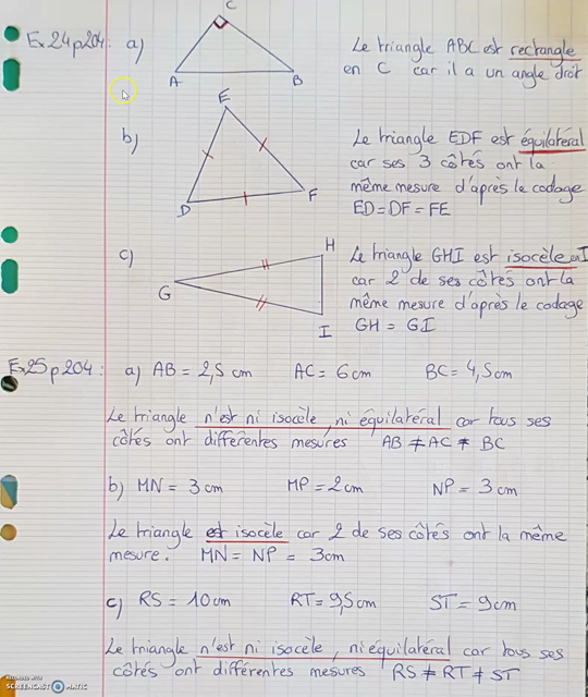 Pod - Correction Ex 24 Triangles