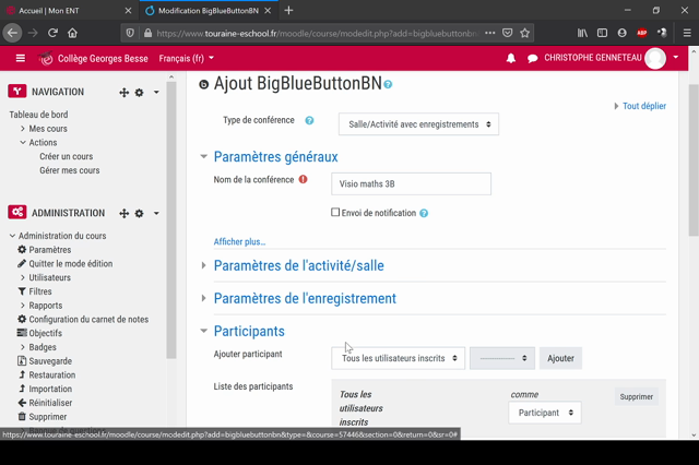 Pod - Bbb : Utilisation Dans Moodle