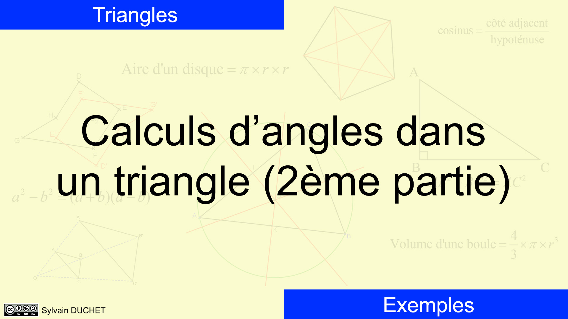 Pod - Calculs D'Angles Dans Un Triangle (Partie 2)